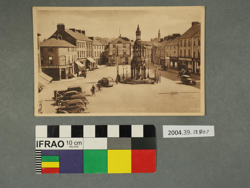 Postcard: The Diamond, Monaghan - Canterbury Museum