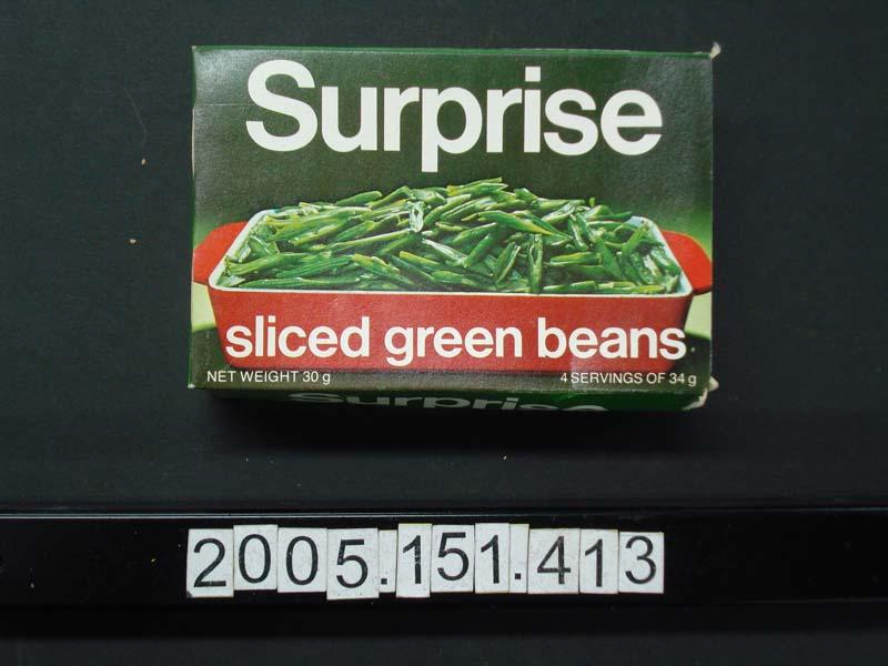 Box: Dried Green Beans - Canterbury Museum