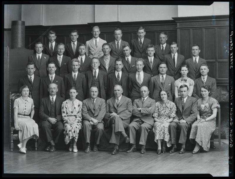 Film Negative: Gough, Gough and Hamer staff group - Canterbury Museum