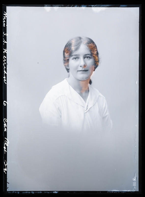 Glass Plate Negative: Miss I S Herridge - Canterbury Museum