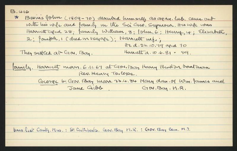 Macdonald Dictionary Record: John Bevins - Canterbury Museum