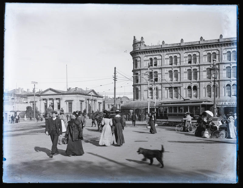 Glass Plate Negative: Cathedral Square, Christchurch - Canterbury Museum
