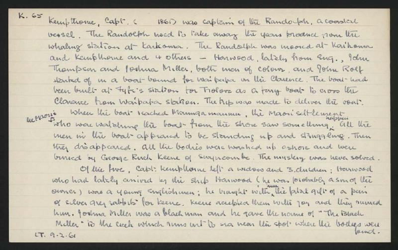 Macdonald Dictionary Record: Kempthorne - Canterbury Museum