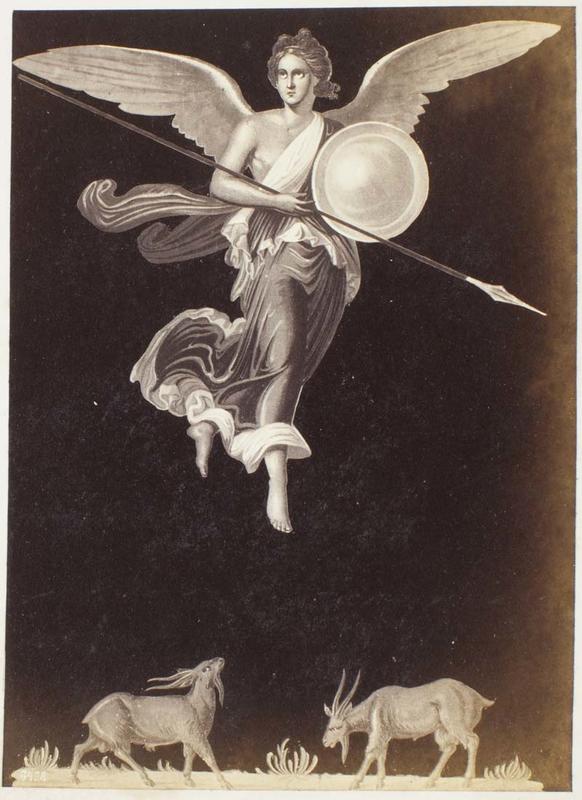 Photograph: Angel with Shield and Spear - Canterbury Museum