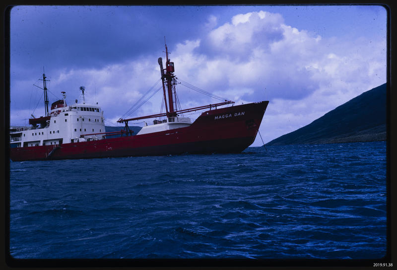 Slide: Magga Dan at Campbell Island, 1968 - Canterbury Museum