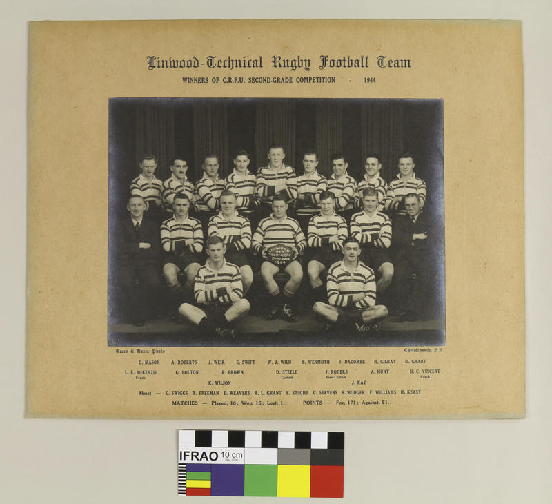 Photograph: Linwood Technical Rugby Football Team, Winners of the ...