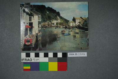 Postcard of River Pol through Polperro - Canterbury Museum