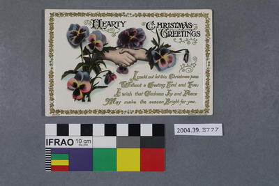Postcard: Hearty Christmas Greetings - Canterbury Museum
