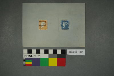 Postcard of the Mauritius stamps - Canterbury Museum
