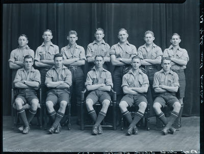 Film Negative: CBHS monitors 1933 - Canterbury Museum