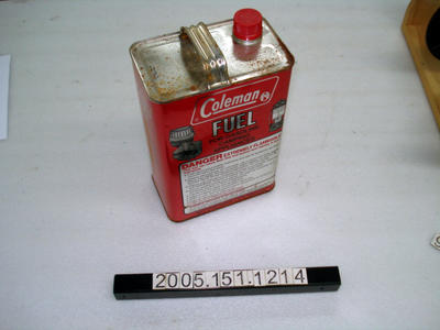 Coleman fuel tin - Canterbury Museum