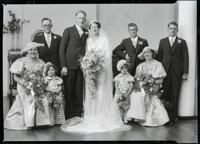 Film Negative: Jones wedding group - Canterbury Museum