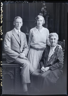 Film Negative: Adair family group - Canterbury Museum