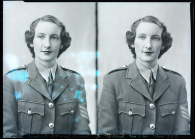 Film Negative: Miss P Donaldson (twin negative) - Canterbury Museum