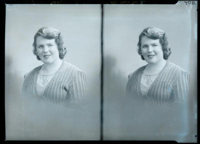 Film Negative: Miss June Davison (twin negative) - Canterbury Museum