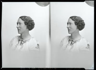 Film Negative: Miss Moon (twin negative) - Canterbury Museum
