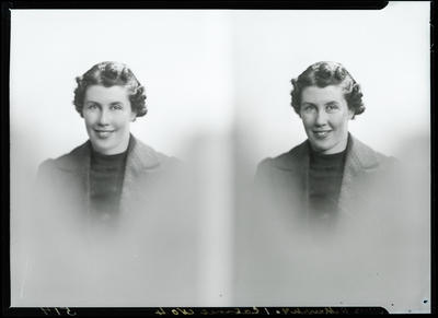 Film Negative: Miss P Murphy (twin negative) - Canterbury Museum