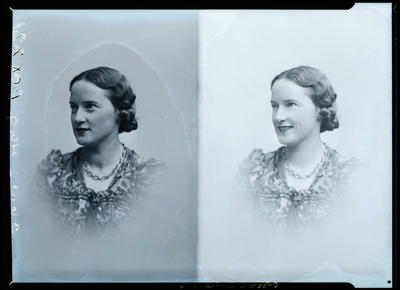 Film Negative: Miss I Pannell (twin negative) - Canterbury Museum
