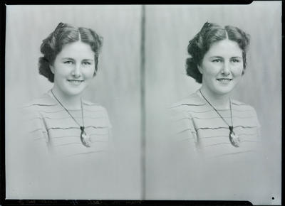 Film Negative: Miss M Steele (twin negative) - Canterbury Museum