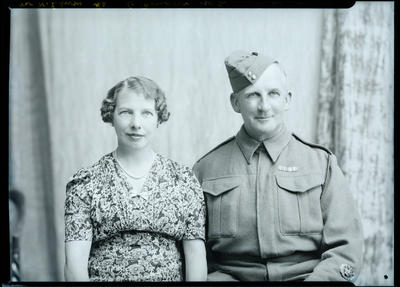 Film Negative: Mr W L Lawry and woman - Canterbury Museum