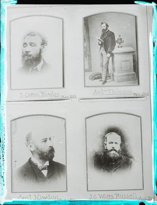 Negative: Four men - Canterbury Museum