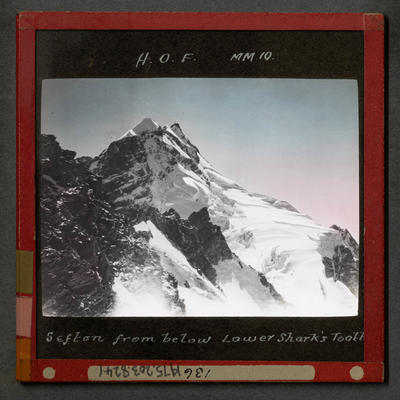 Lantern Slide: Mount Sefton - Canterbury Museum