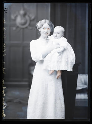 Glass Plate Negative: Mrs Percy Cookson - Mother and baby - Canterbury ...