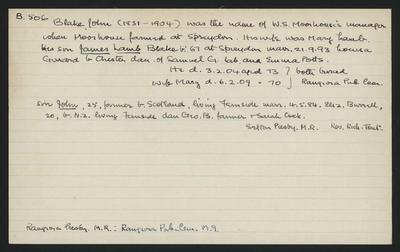 Macdonald Dictionary Record: John Blake - Canterbury Museum