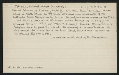 Macdonald Dictionary Record: Edward Wright Maddock Coleman - Canterbury ...