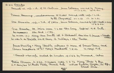 Macdonald Dictionary Record: W Bennett, H J Bennett, W Bennett, Francis ...