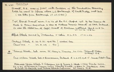 Macdonald Dictionary Record: Frederick William Bishop, G E Bisset, A E Bissett, David Bissett ...