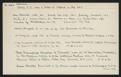 Macdonald Dictionary Record: C J Dorn, Dorn family, William Double ...