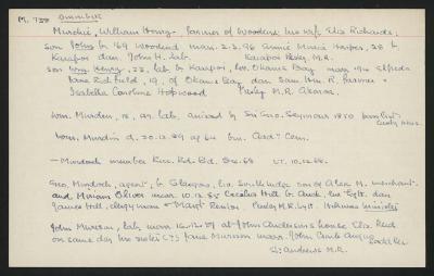 Macdonald Dictionary Record: William Henry Murchie, William Murden ...