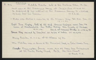 Macdonald Dictionary Record: Charles Riddle, Rider, Thomas Rigby, James ...