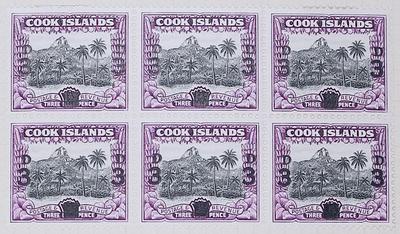 Stamps: Cook Islands Three Pence - Canterbury Museum