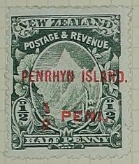 Stamp: New Zealand - Penrhyn Island Half Penny - Canterbury Museum