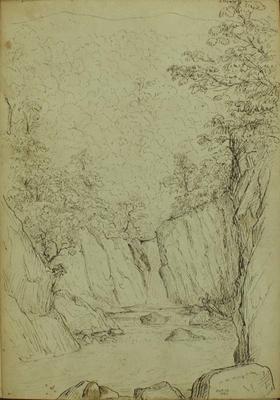 Sketch: On the Rangitata, 14 October 1861 - Canterbury Museum