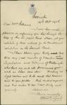 Letter From Walter Symes, Mhr, To Mrs Lois Williams - Canterbury Museum