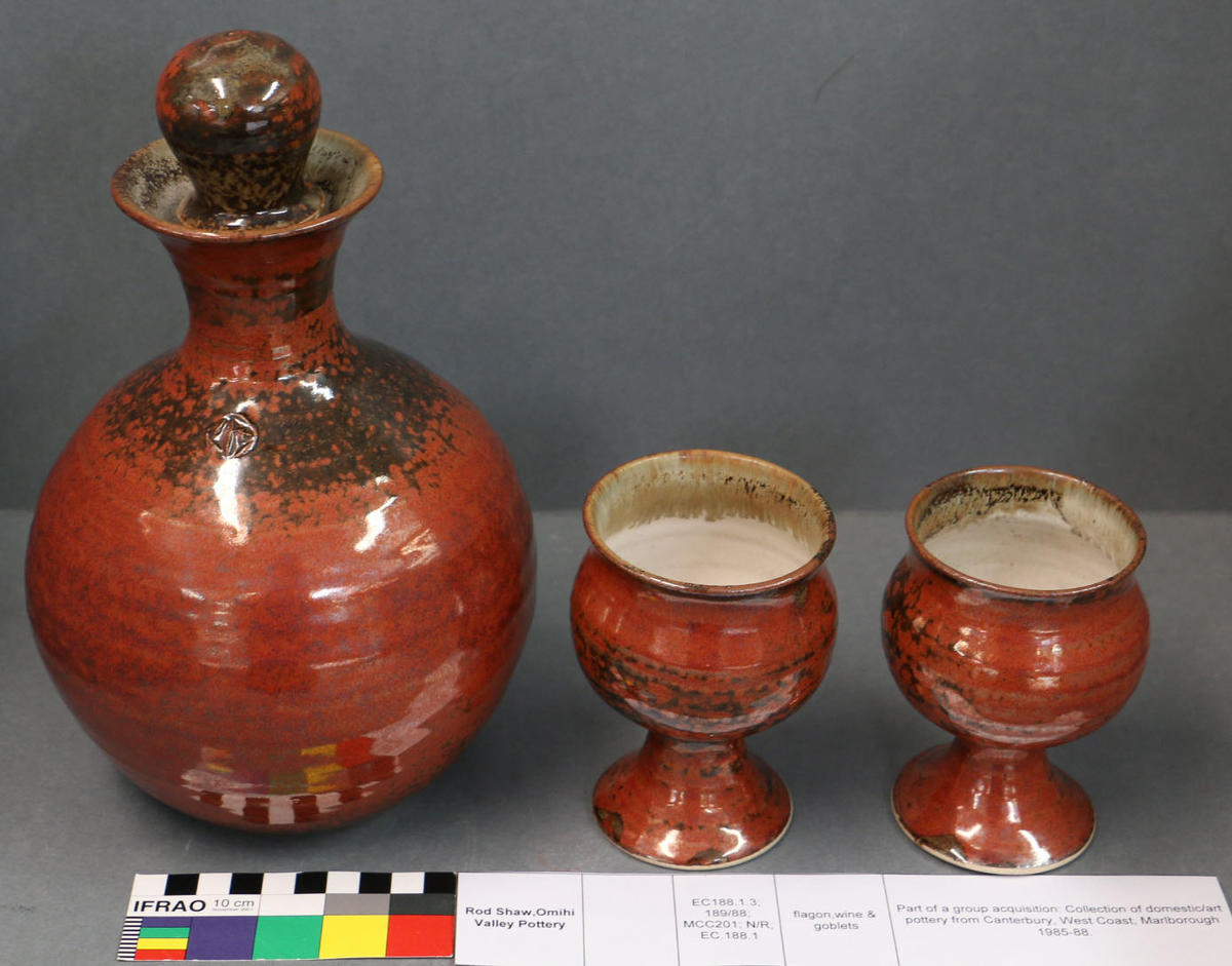 Flagon, Wine and Goblets - Canterbury Museum