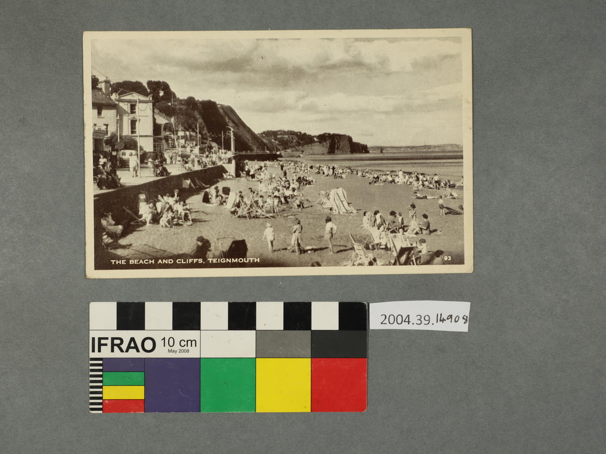 Postcard: Beach and Cliffs - Canterbury Museum