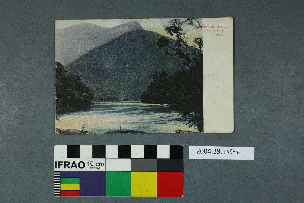 Postcard: George Sound from Cataract - Canterbury Museum