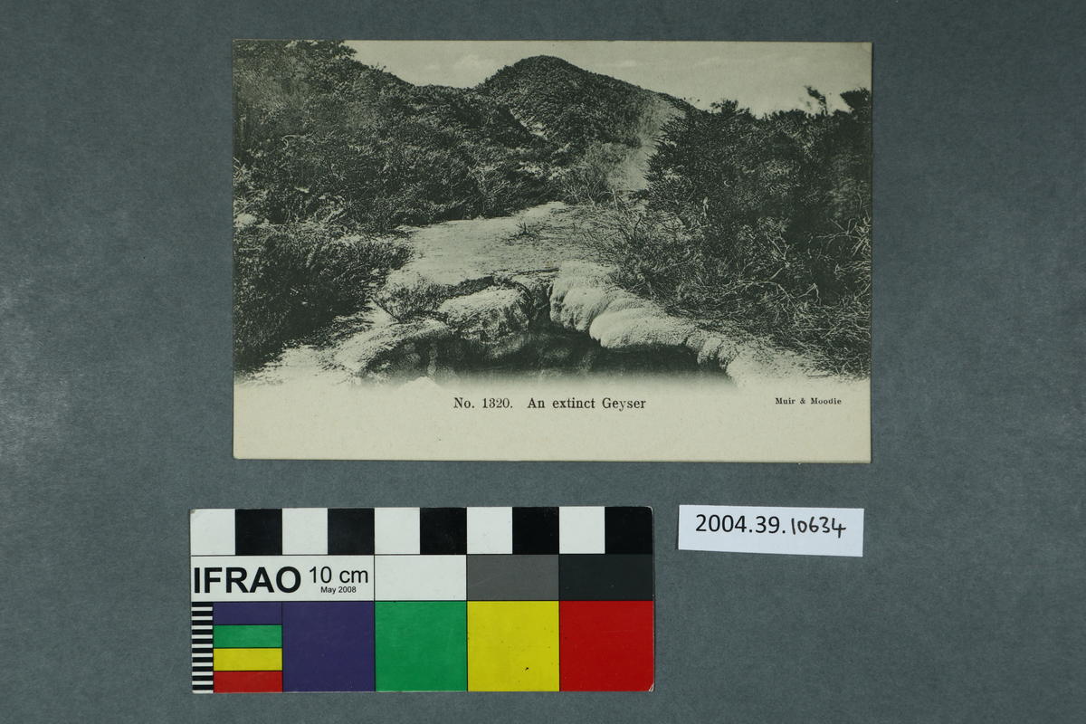 Postcard: An extinct Geyser - Canterbury Museum