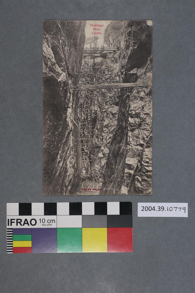 Postcard: Plumbago Mine, Ceylon - Canterbury Museum