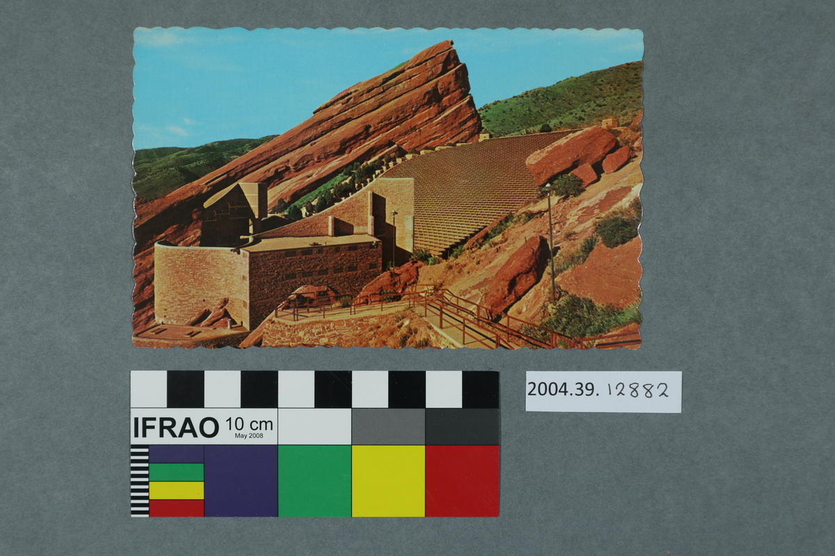 Postcard of Red Rocks Amphitheatre - Canterbury Museum