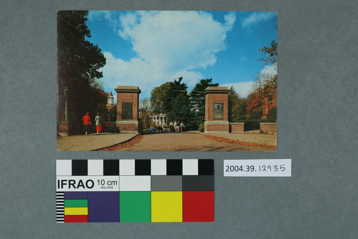 Postcard of Allegheny College Campus entrance - Canterbury Museum Postcard of Allegheny College Campus entrance - Canterbury Museum