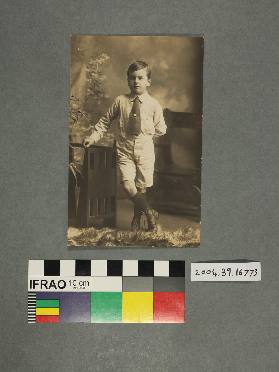 Postcard of a young boy - Canterbury Museum