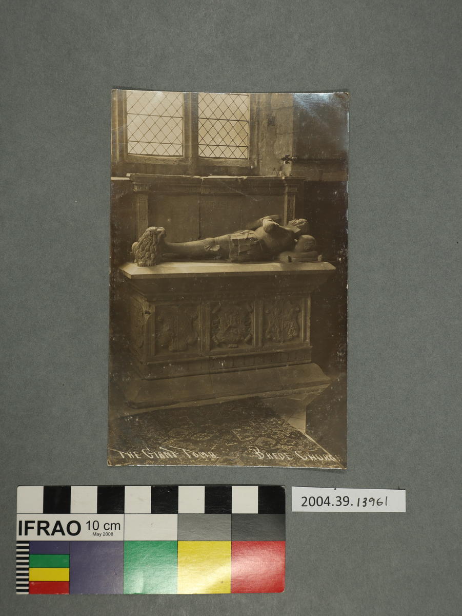 Postcard: The Giant Tomb, Brede Church - Canterbury Museum