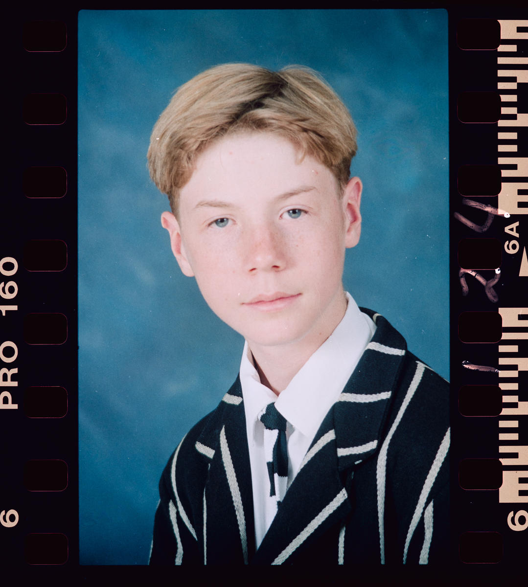 Negative: Christ's College 1st Year Student 1996 - Canterbury Museum