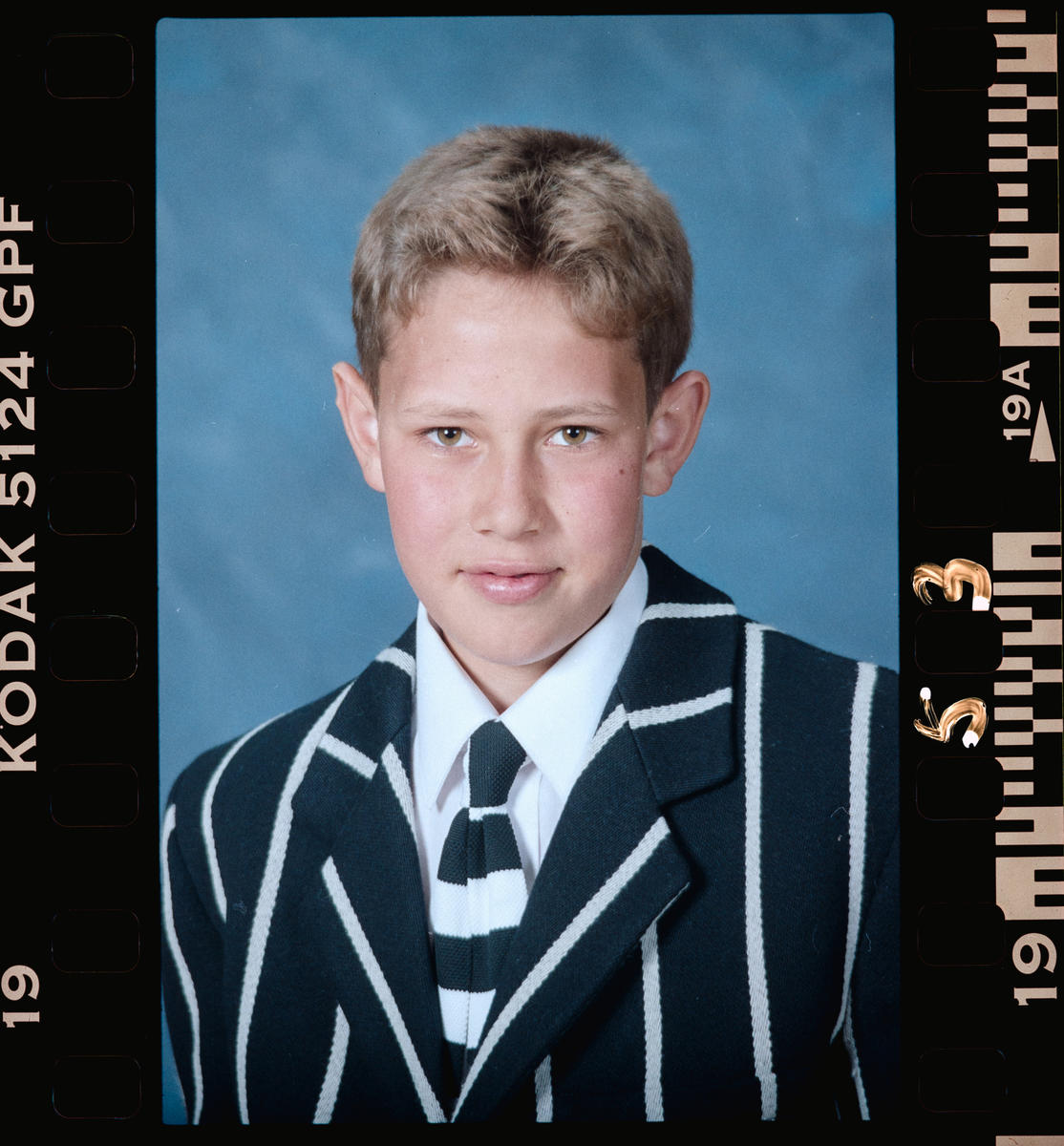 Negative: Christ's College 1st Year Student 1994 - Canterbury Museum