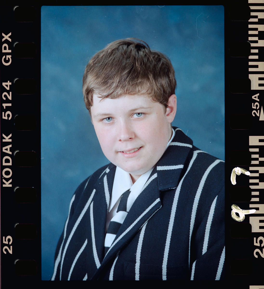 Negative: Christ's College 1st Year Student 1997 - Canterbury Museum